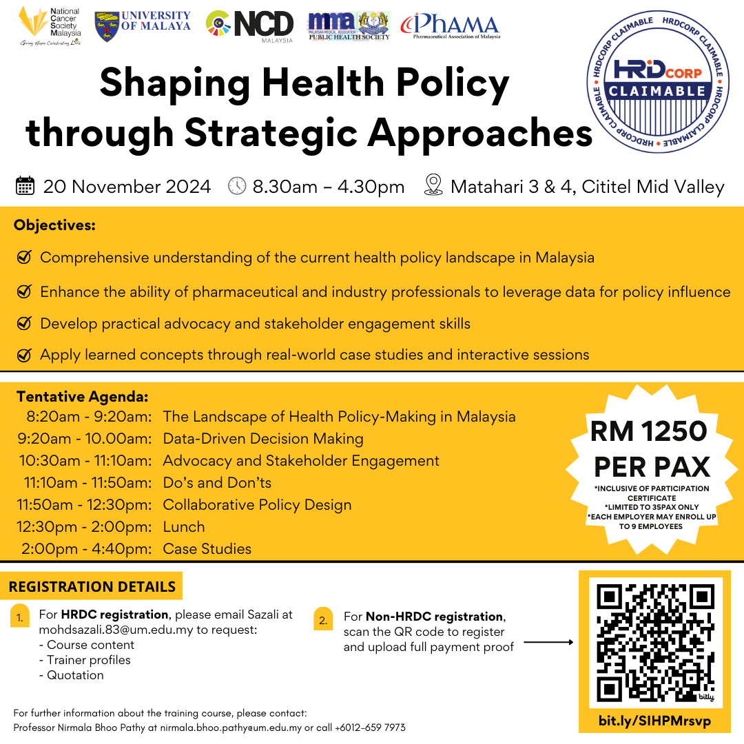 Shaping Health Policy through Strategic Approaches - Training NCSM